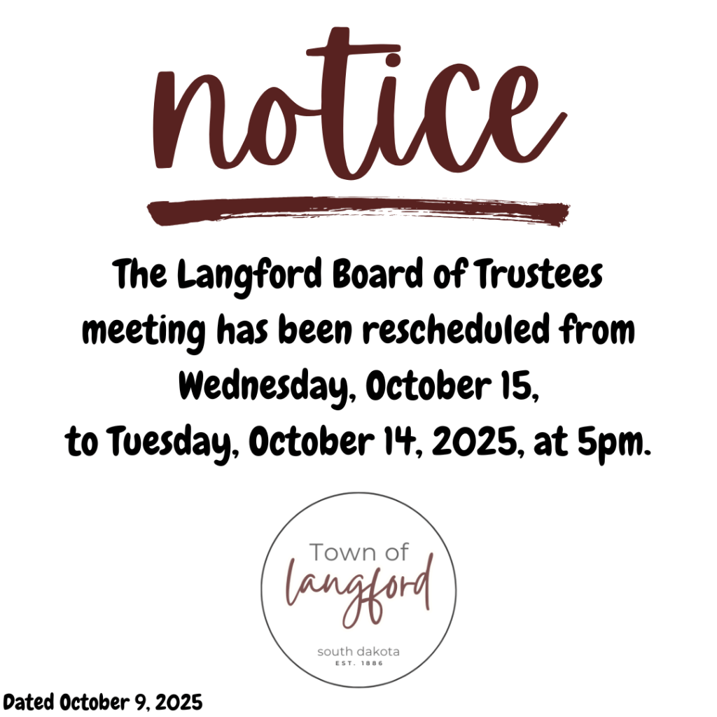 2025 | October Meeting Date Changed
